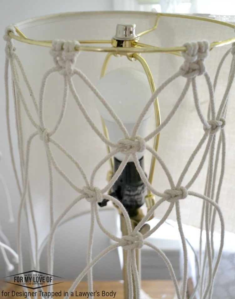DIY Macrame Lamp Shade Tutorial